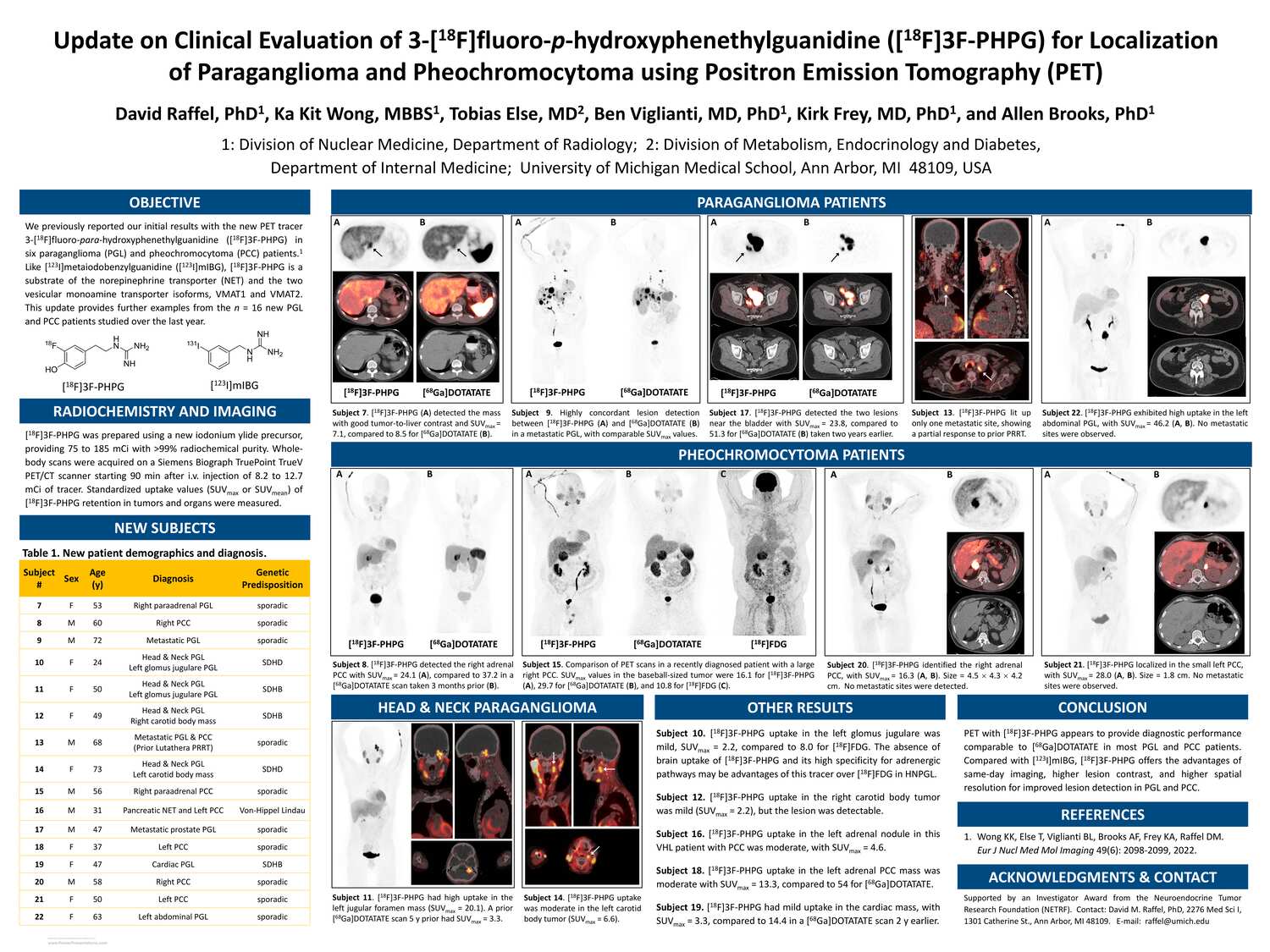 Update on Clinical Evaluation of 3-[18F]fluoro-p ...